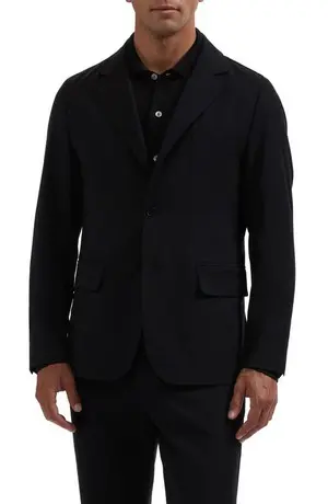 Bugatchi Aerotech Two Button Blazer - Black