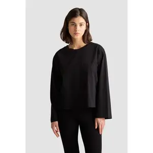 RESIDUS Thir Boxy Wide Sleeve Jersey Top - Black