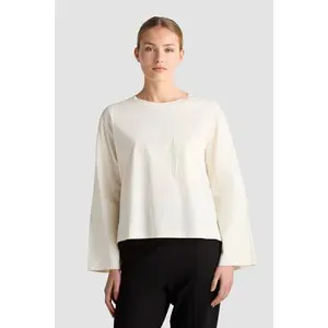 RESIDUS Thir Boxy Wide Sleeve Jersey Top - Paper