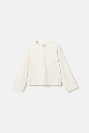 RESIDUS Thir Boxy Wide Sleeve Jersey Top - Paper