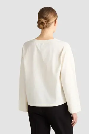 RESIDUS Thir Boxy Wide Sleeve Jersey Top - Paper