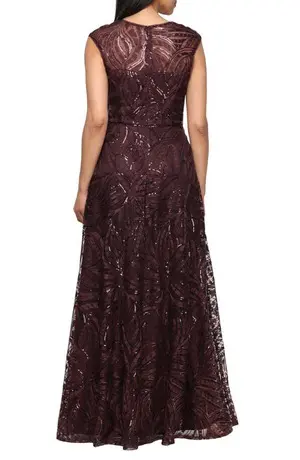 Alex Evenings Sequin Embroidered Gown