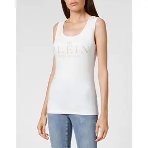 Philipp Plein Tank Top Iconic Plein - Cream