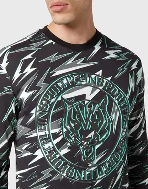 PLEIN SPORT T-shirt Round Neck Ls Tiger