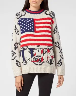 Philipp Plein Pullover Round Neck - Cream