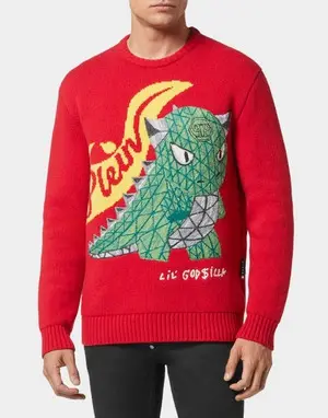 Philipp Plein Pullover Round Neck - Red