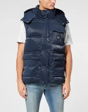 Philipp Plein Down Vest Men Darkblue