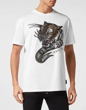 Philipp Plein T-shirt Round Neck Tattoo - White