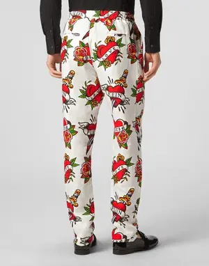 Philipp Plein Linen Jogging Trousers Love