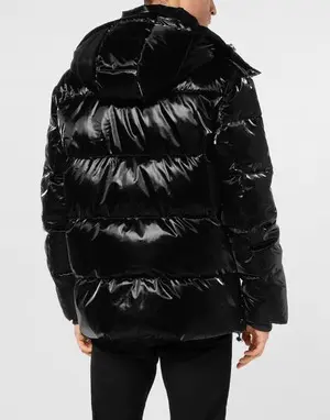 Philipp Plein Oversize Padded Nylon Jacket - Black