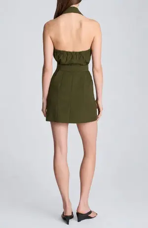 KENNETH COLE COLLECTION Belted Halter Dress
