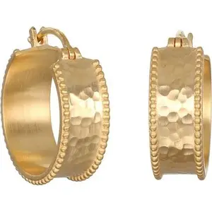 SATYA JEWELRY Circle Of Truth Hoop Earrings - Gold