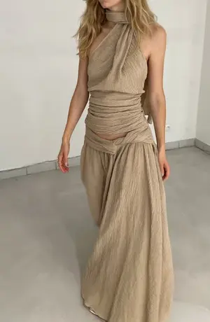 SAEMDI Sahara Asymmetric Maxi Skirt