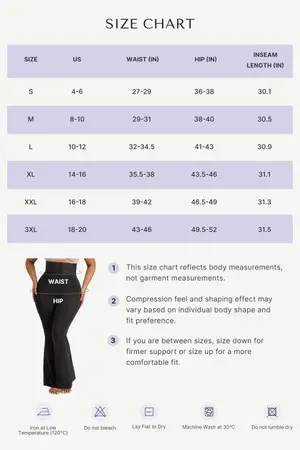SHAPELLX High Waist Tummy Control Front Zip Butt Lift Sculpting Flare Leggings - Black