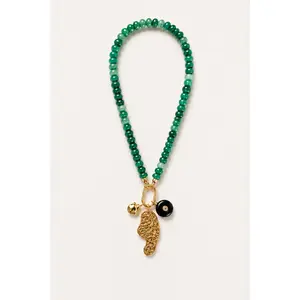 DANIELA MILLAN JEWELRY Riviera Sculptural Charm Necklace - Green
