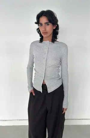 SAEMDI Maja Rib Jersey Cardigan