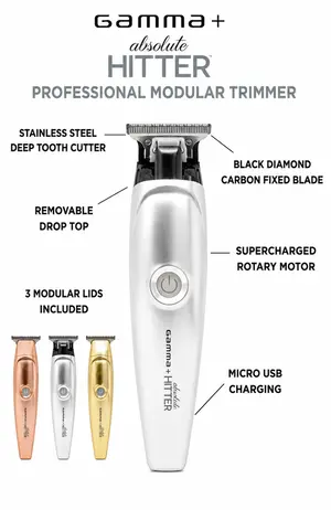 GAMMA + Absolute Hitter Professional Cordless Hair Trimmer