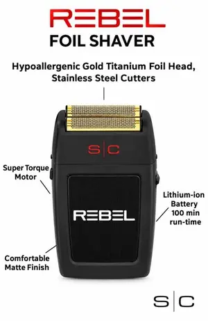 STYLECRAFT Rebel Gold Titanium Foil Shaver