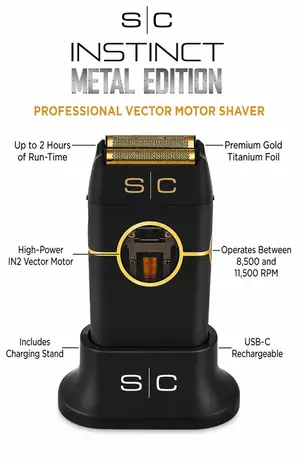 STYLECRAFT Instinct Metal Cordless Double Foil Shaver