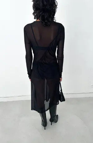 SAEMDI Rue Sheer Mesh Dress
