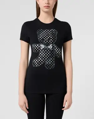 Philipp Plein Sexy Pure Fit T-shirt Strass Teddy - Black