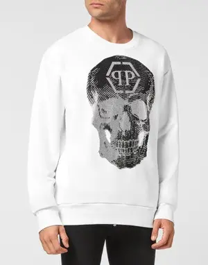 Philipp Plein Sweatshirt Skull - White