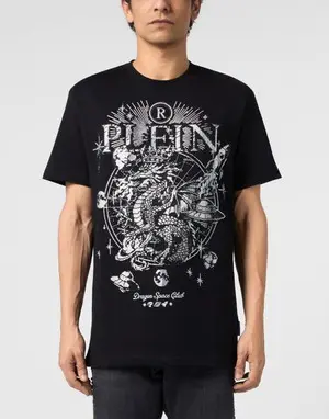 Philipp Plein Round Neck T-shirt Dragon Stones - Black