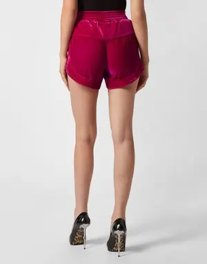 Philipp Plein Velvet Hot Pants - Fuxia