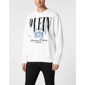 Philipp Plein Sweatshirt Round Neck Ls Racing Club - White