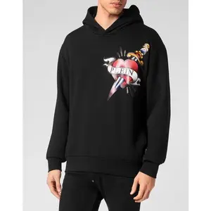Philipp Plein Hoodie Sweatshirt Love - Black
