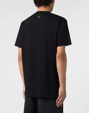 Philipp Plein Round Neck T-shirt Dollar Signature - Black