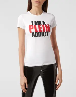 Philipp Plein T-shirt Round Neck Ss Statement - White