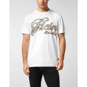 Philipp Plein T-shirt Basic Strass Signature - White