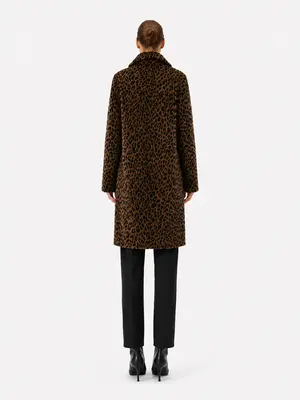 MINE BILGI Melody Reversible Merino Shearling Coat With Leather Belt - Cinnamon/leo