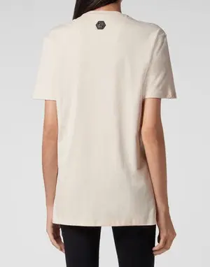 Philipp Plein T-shirt Round Neck Ss Print Skull