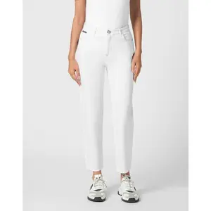 Philipp Plein Denim Mom Fit Trousers - Summersnow
