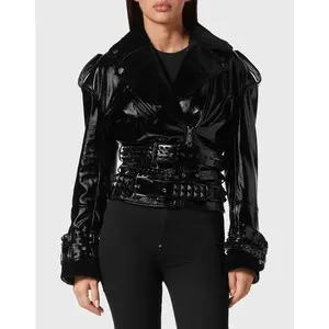 Philipp Plein Leather Jacket - Black