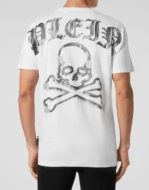 Philipp Plein T-shirt Round Neck Ss Kimono Cut Skull&amp;bones