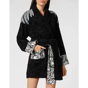 Philipp Plein Bathrobe Eagle - Black