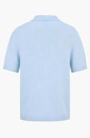MODENAIRE Open Collar Short Sleeve Knit Polo