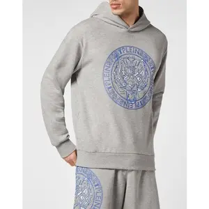 PLEIN SPORT Hoodie Sweatshirt Tiger - Grey/blue