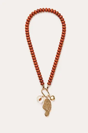 DANIELA MILLAN JEWELRY Monaco Sculptural Charm Necklace - Red