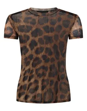 Philipp Plein Tulle Sexy Pure Fit T-shirt - Leopard