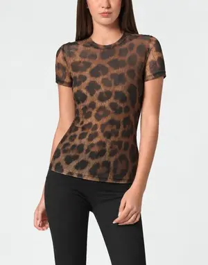 Philipp Plein Tulle Sexy Pure Fit T-shirt - Leopard