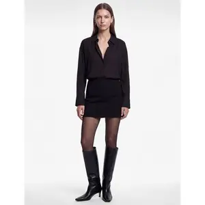 Koton Long Sleeve Pointed Collar Shirt - Anthracite