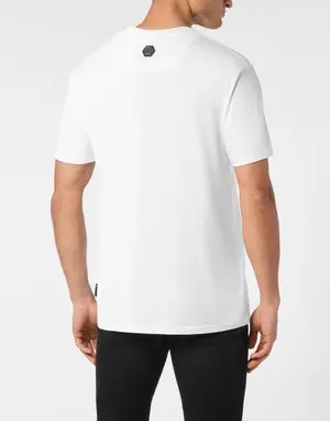 Philipp Plein T-shirt Round Neck Ss Coursive Border
