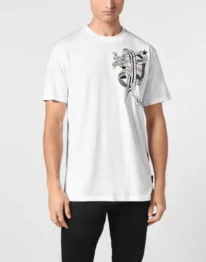 Philipp Plein T-shirt Round Neck Dragon - White