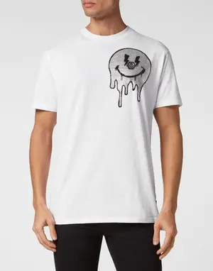 Philipp Plein T-shirt Round Neck Ss Smile - White