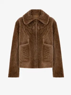 MINE BILGI Aubade Merino Shearling Jacket - Brown