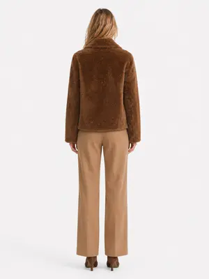 MINE BILGI Aubade Merino Shearling Jacket - Brown